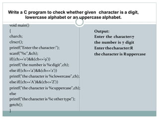 Decision making and branching in c programming | PPTX | Programming Languages | Computing