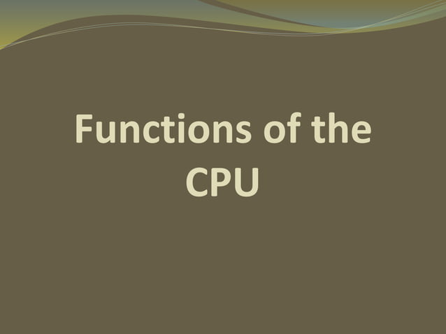 CPU-Central Processing Unit (With History and Complete Detail) | PPTX ...