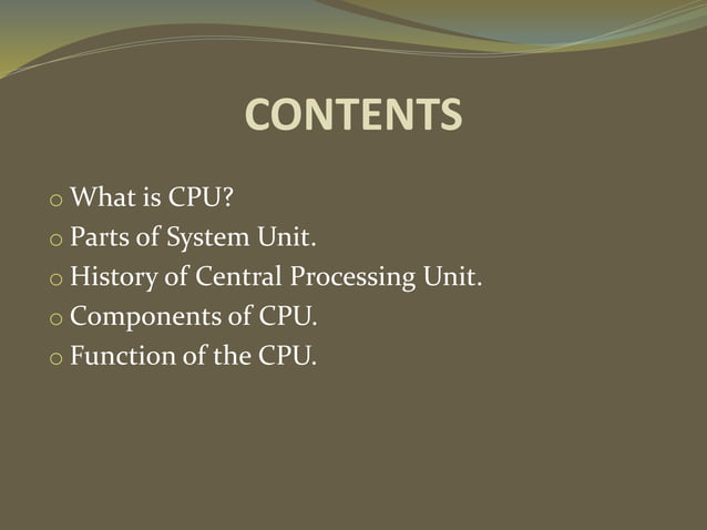 CPU-Central Processing Unit (With History and Complete Detail) | PPTX | Operating Systems ...