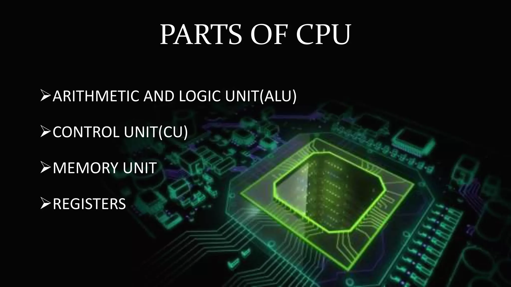 Central Processing Unit(CPU) | PPTX