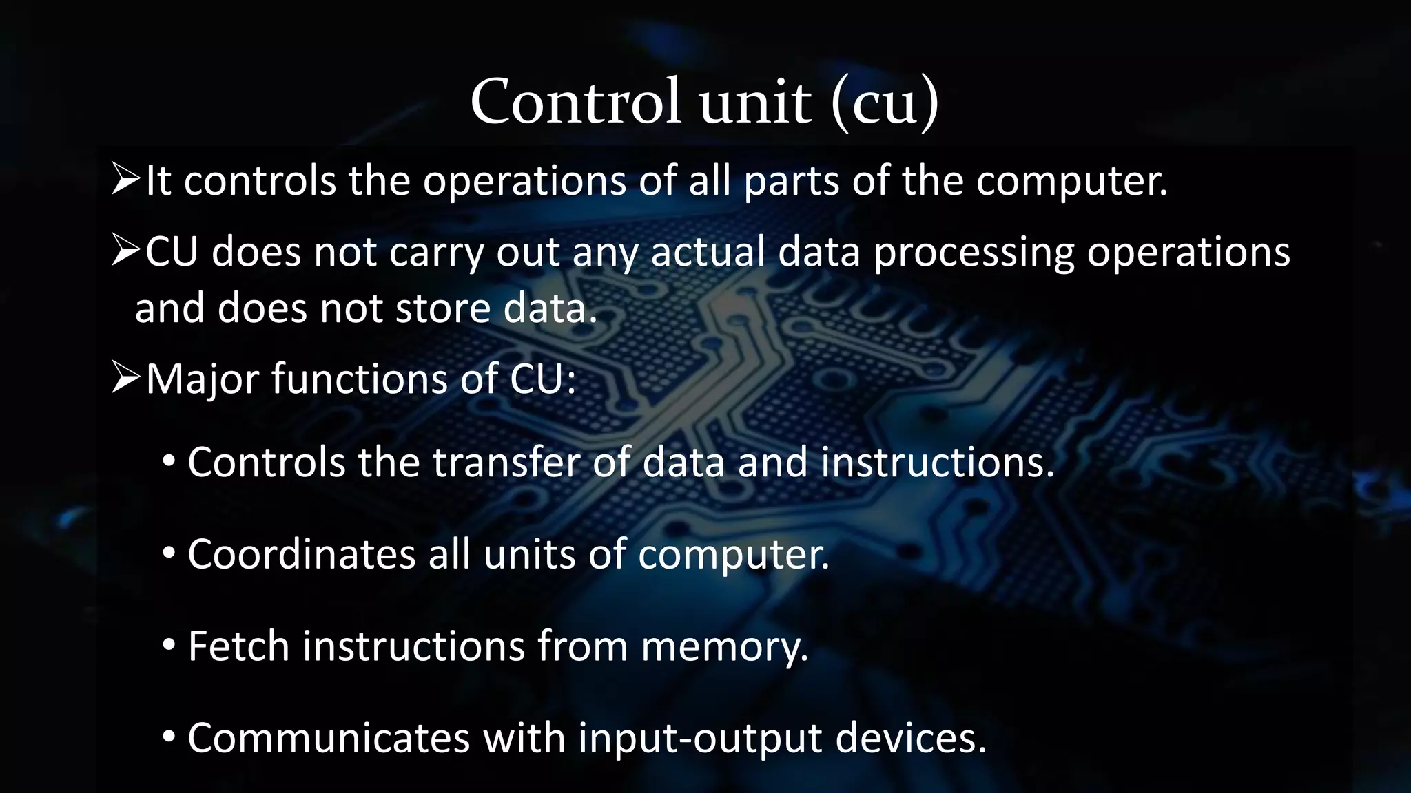 Central Processing Unit(CPU) | PPTX