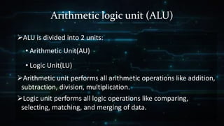 Central Processing Unit(CPU) | PPTX