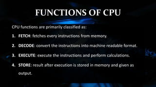 Central Processing Unit(CPU) | PPT