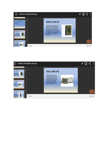 Presentation on Central Processing Unit. | DOCX