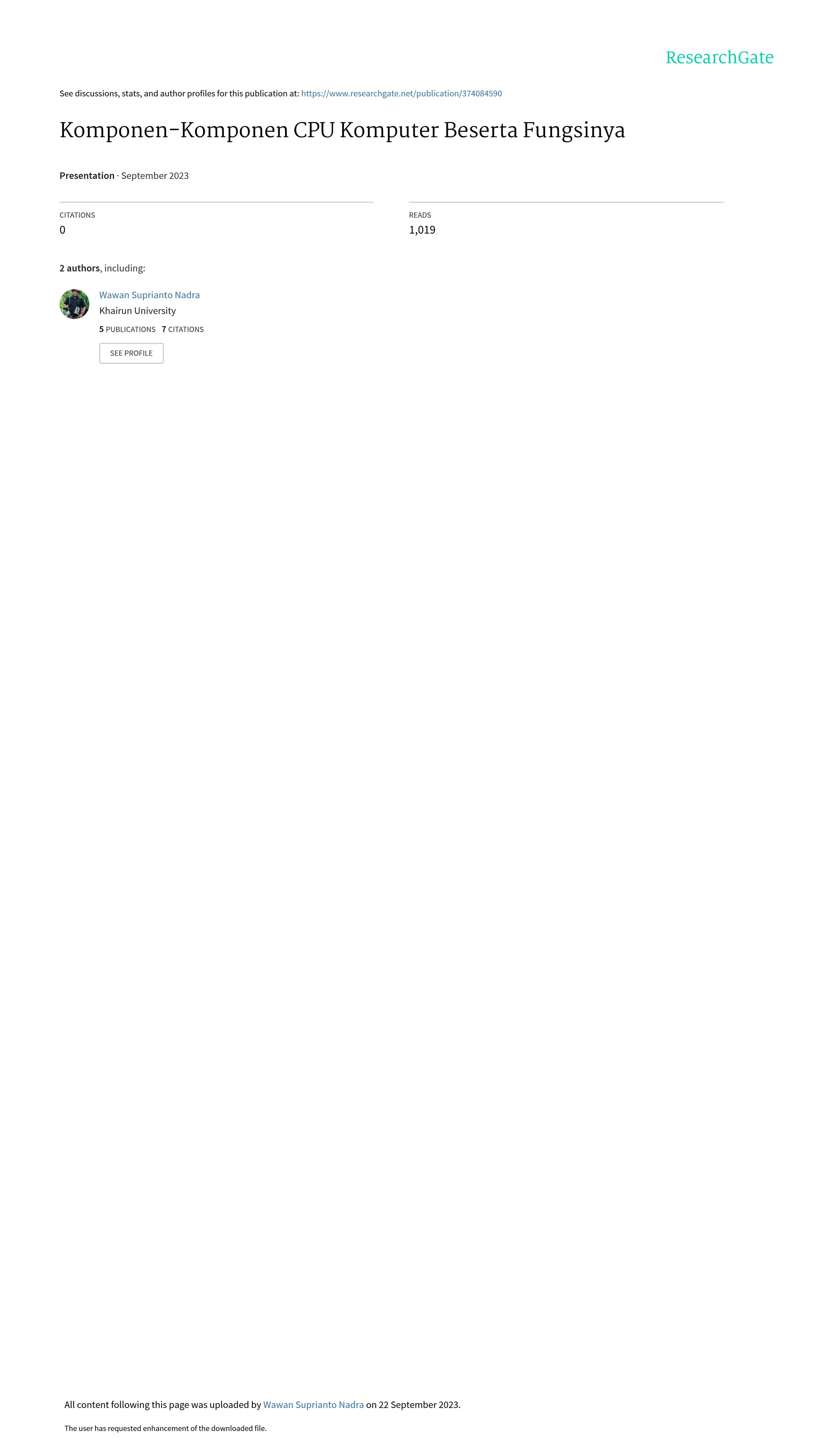 Komponen Komponen CPU & Motherboard 1234 | PDF