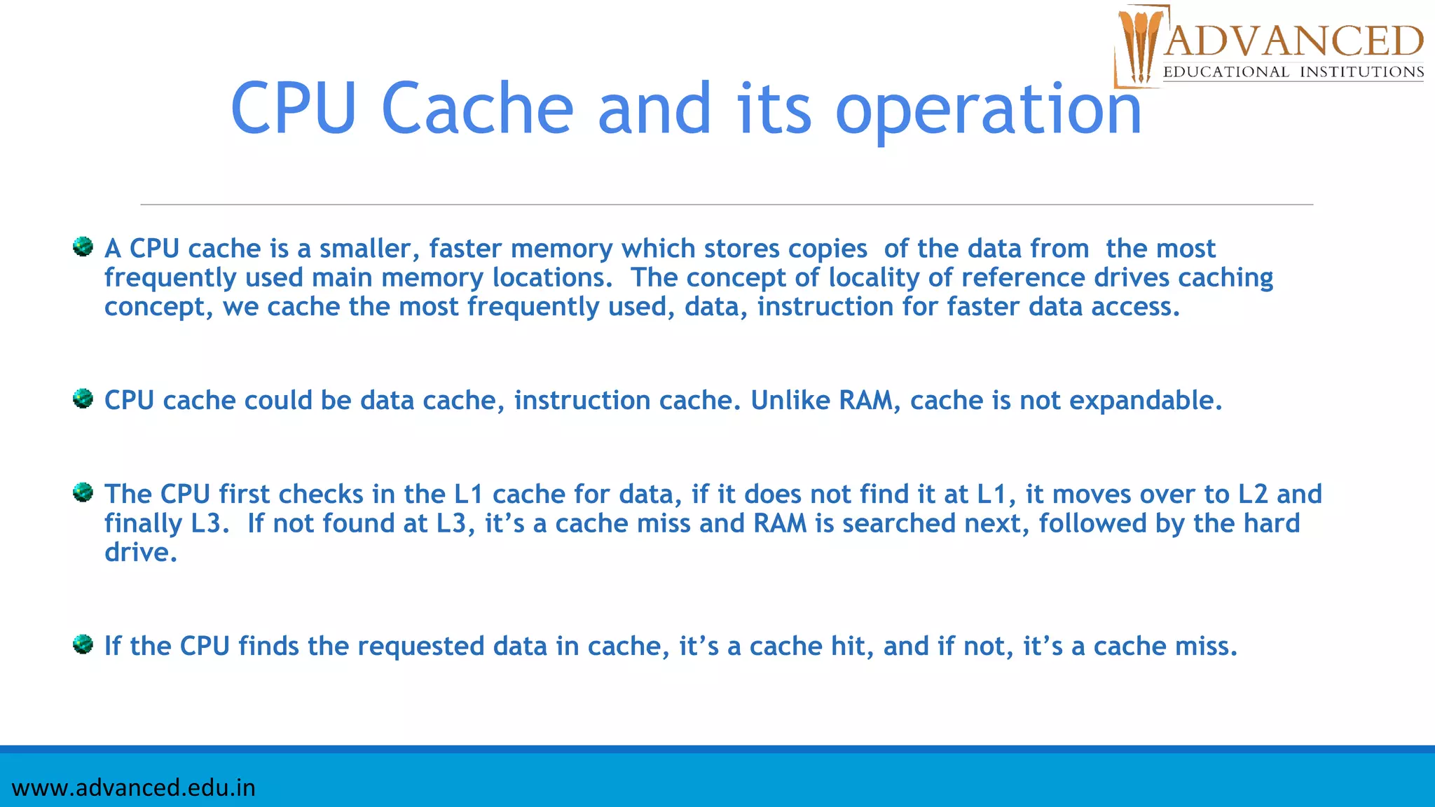 Cpu caching concepts mr mahesh | PPT
