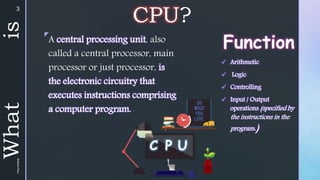 Central Processing Unit (CPU) | PPT
