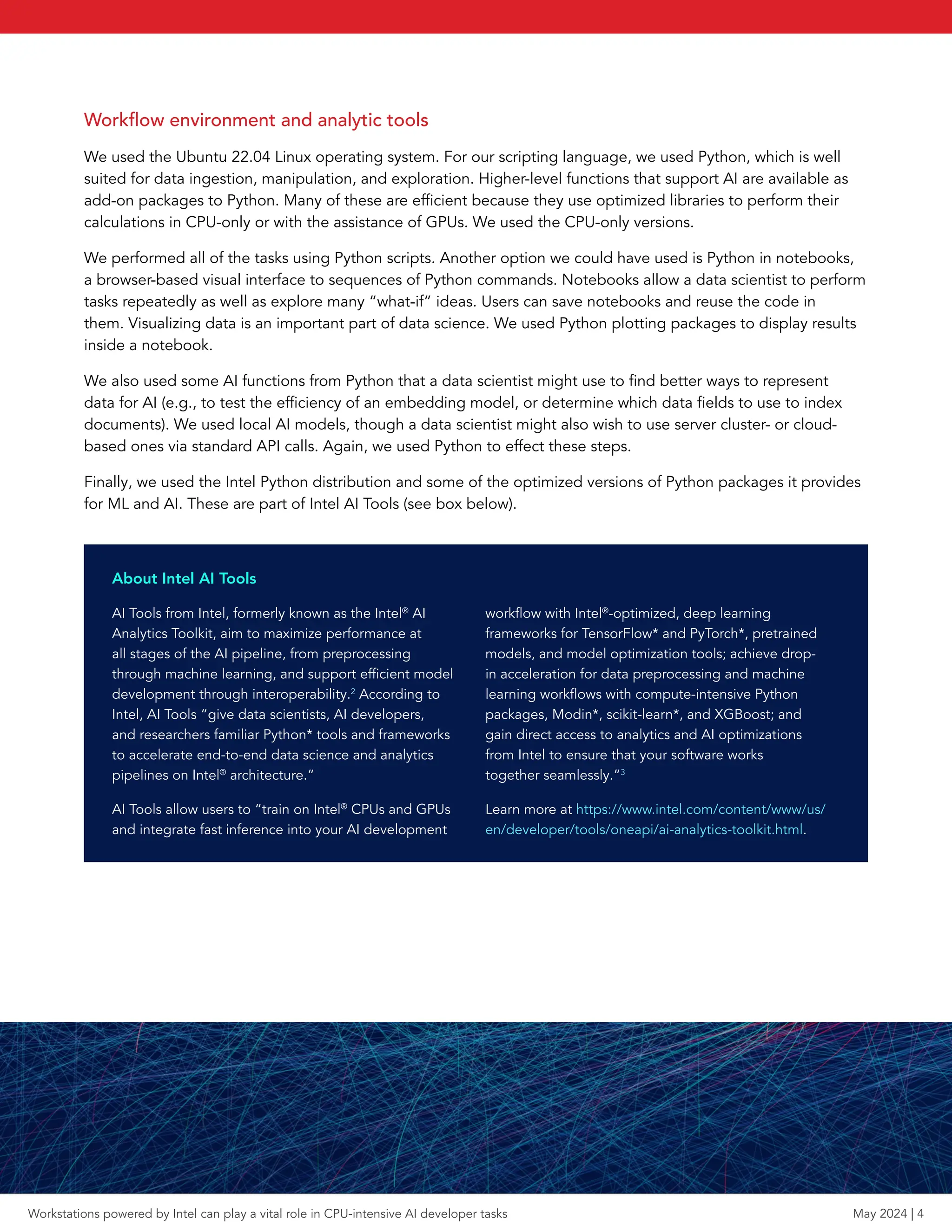 Workstations powered by Intel can play a vital role in CPU-intensive AI developer tasks | PDF ...