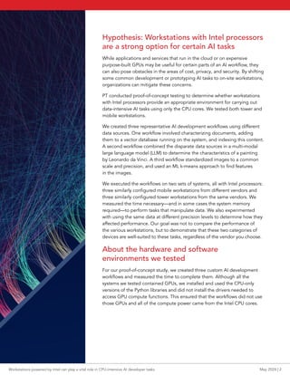 Workstations powered by Intel can play a vital role in CPU-intensive AI ...