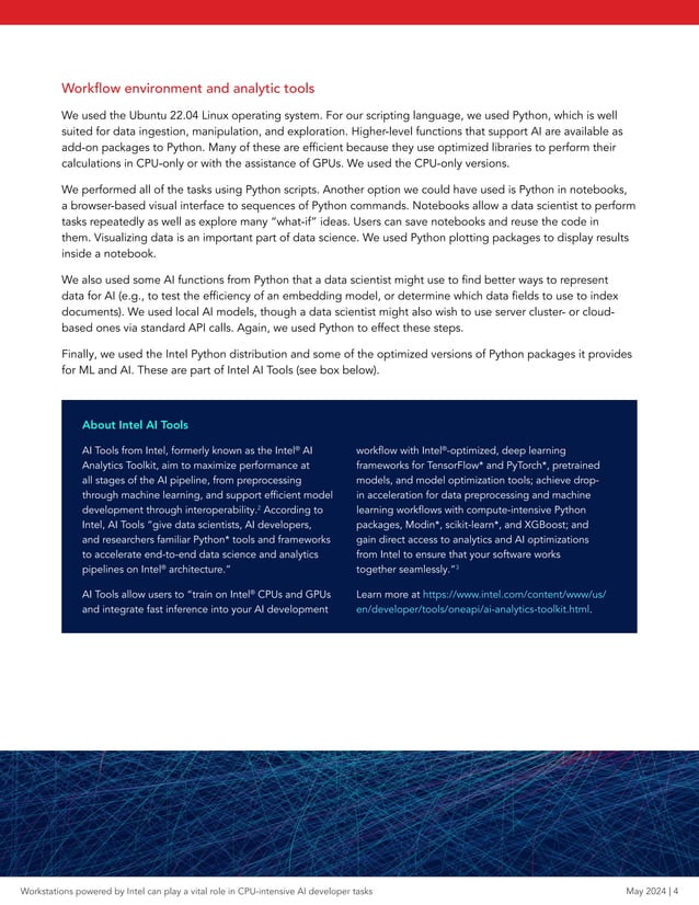 Workstations powered by Intel can play a vital role in CPU-intensive AI ...