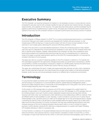 The CPU Scheduler in VMware vSphere 5.1. | PDF