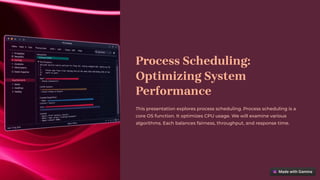 CPU-SCHEDULING-PROJECT.ppt for opreting system | PDF