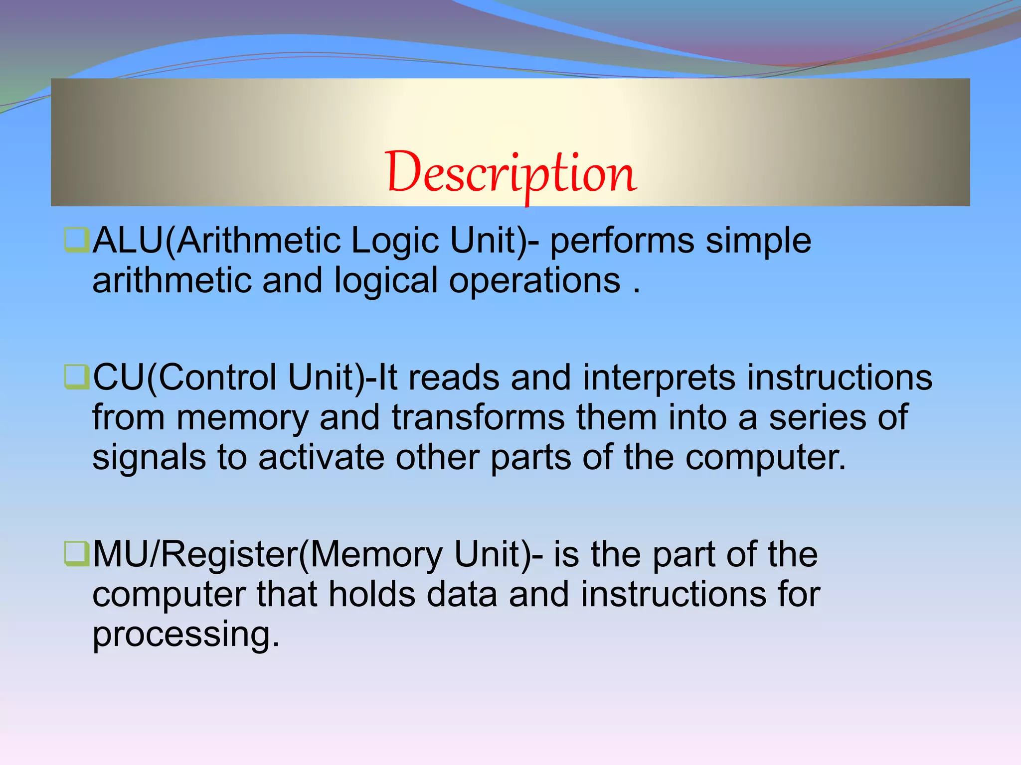 Central Processing Unit | PPTX
