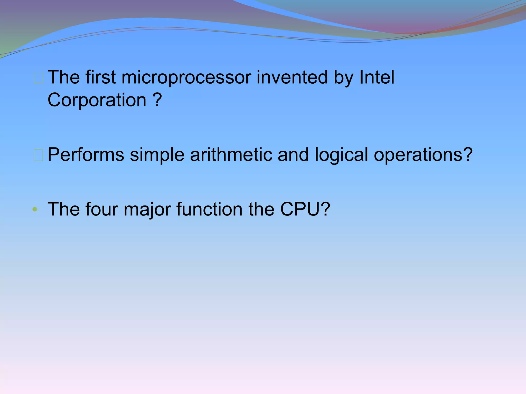 Central Processing Unit | PPTX