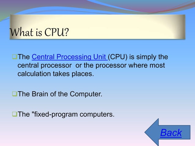 Central Processing Unit | PPTX