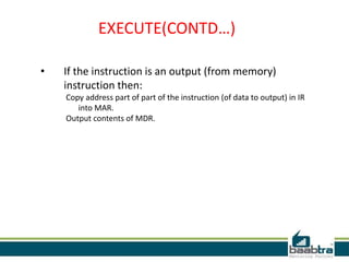 CPU and its execution of instruction | PPT