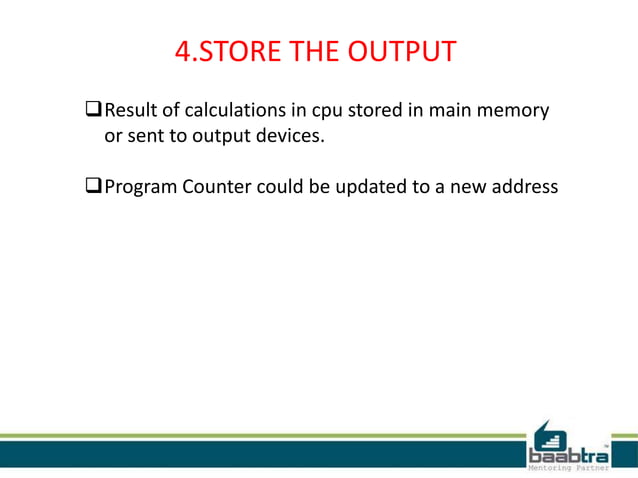 CPU and its execution of instruction | PPT
