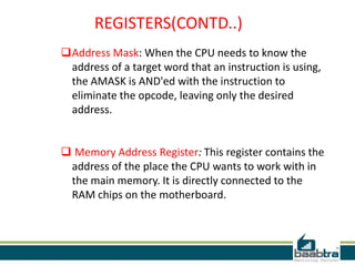 CPU and its execution of instruction | PPT