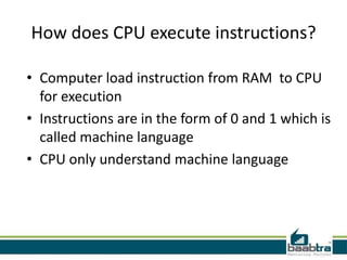Cpu and its execution of statements | PPT