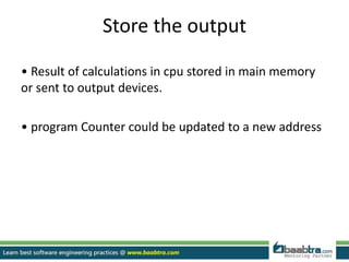 Cpu and its execution statements | PPT