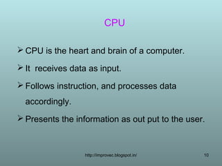 Cpu and its functions | PPT