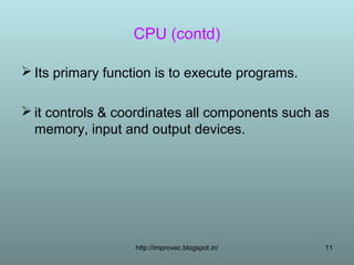 Cpu and its functions | PPT