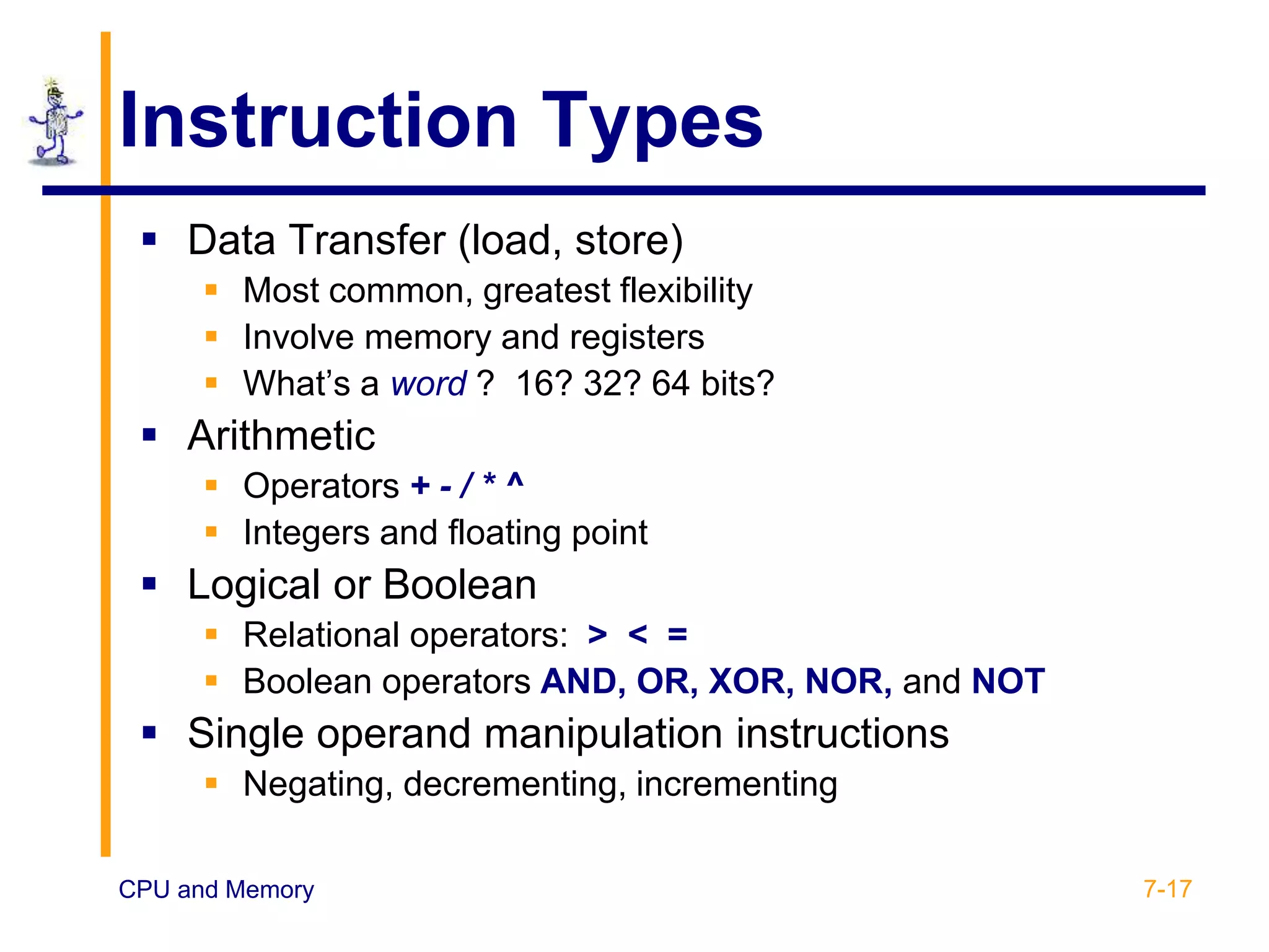 The CPU and Memory and Major Components | PPT