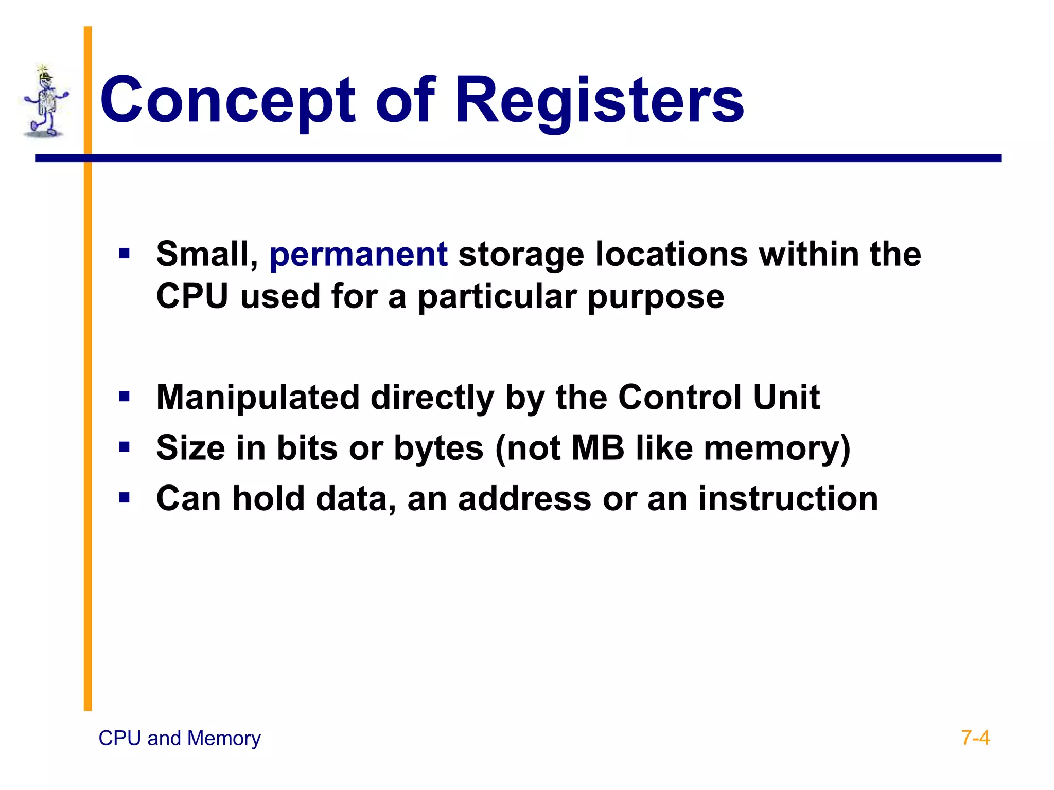 The CPU and Memory and Major Components | PPT