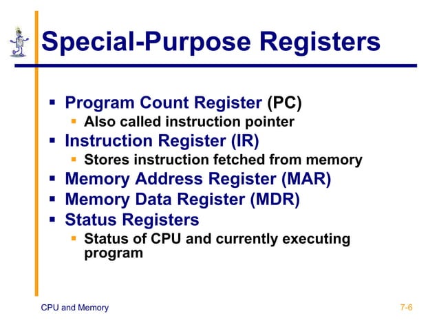 The CPU and Memory and Major Components | PPT