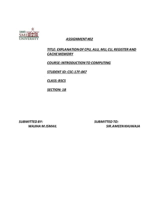 CPU and memory | DOCX