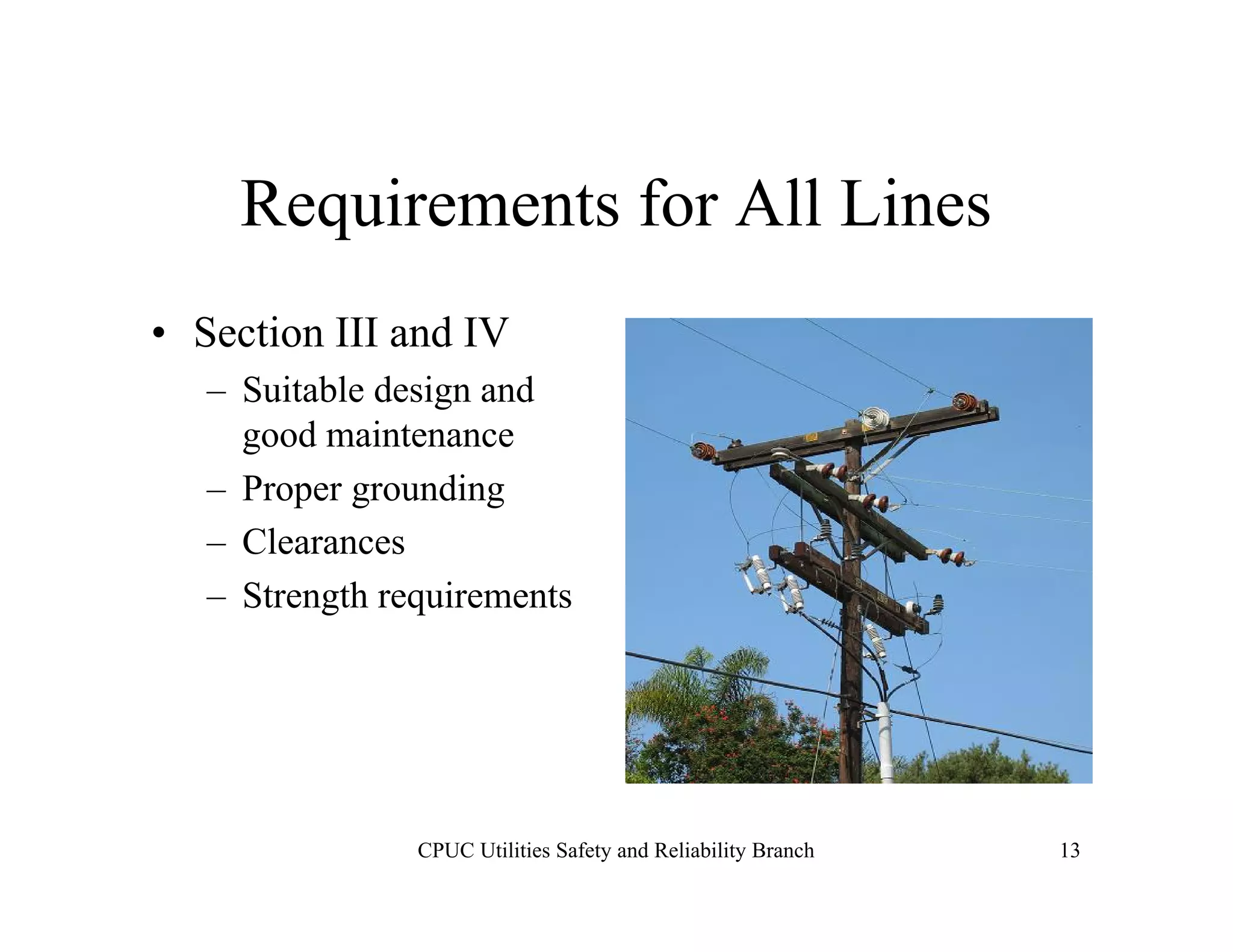 CPUC - General Orders 95, 128 & 165 | PDF