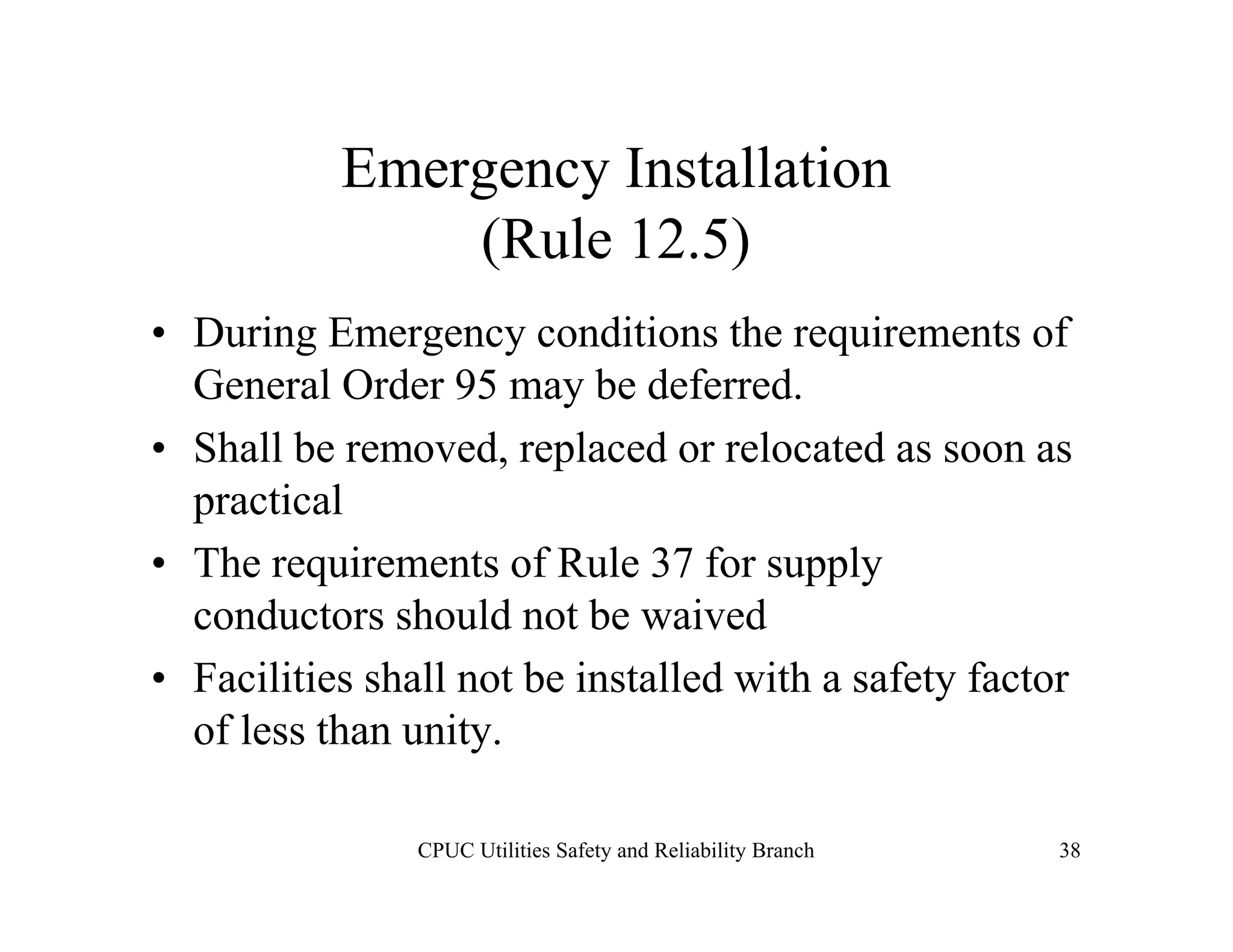 CPUC - General Orders 95, 128 & 165 | PDF