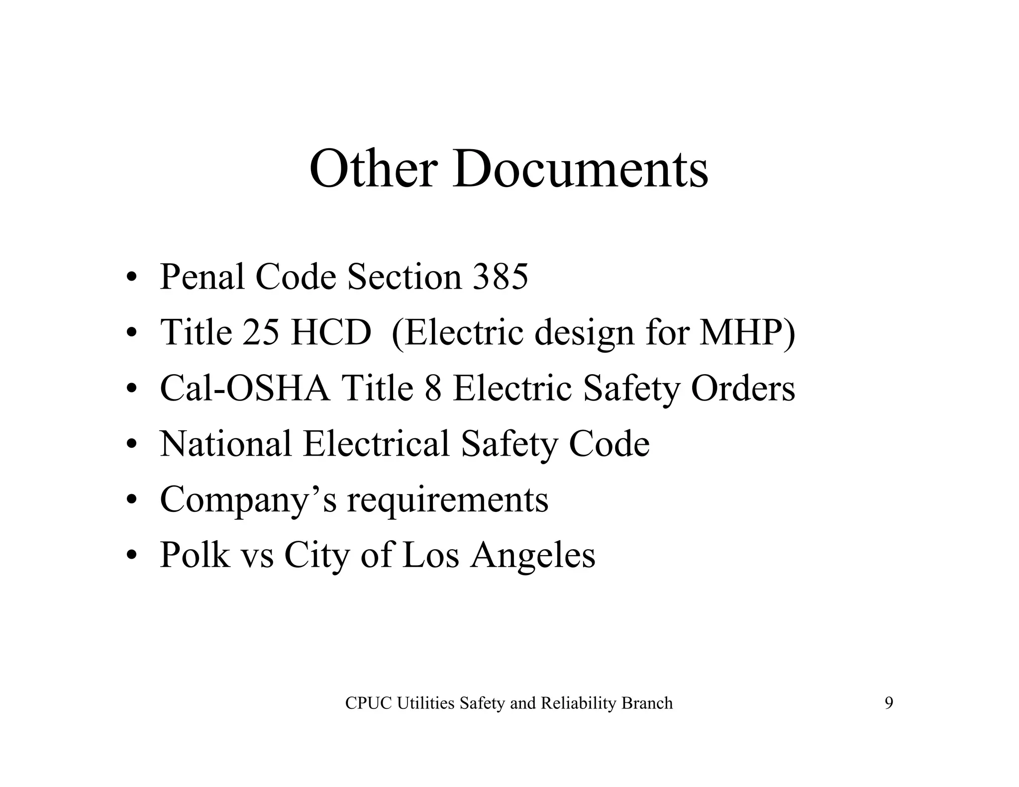 CPUC - General Orders 95, 128 & 165 | PDF