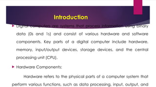 Intro to IO Devices, CPU, Digital, RAM, ROM | PPTX