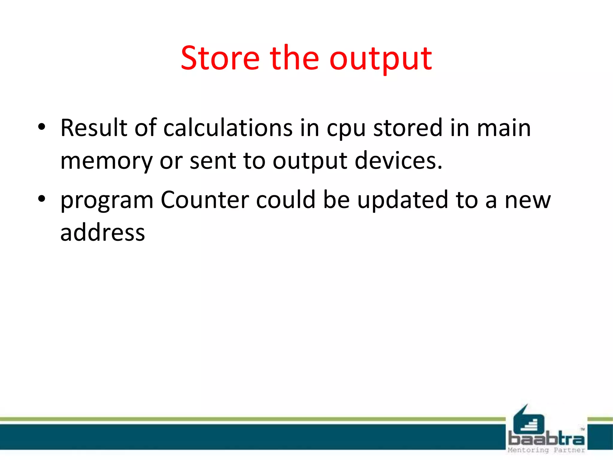 Cpu & its execution of instruction | PPTX