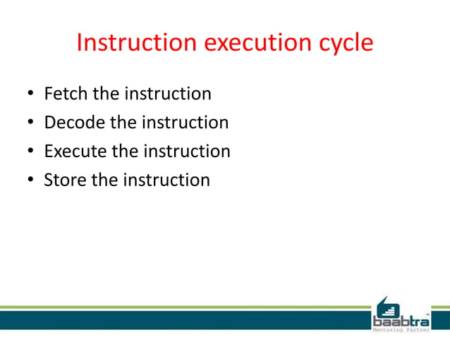 Cpu & its execution of instruction | PPTX
