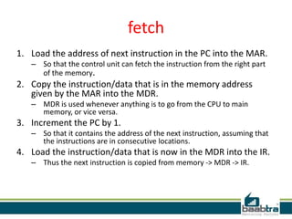 Cpu & its execution of instruction | PPTX