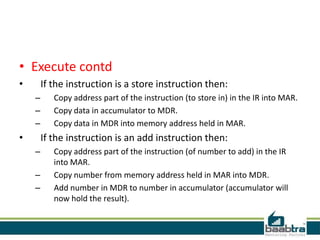 Cpu & its execution of instruction | PPTX