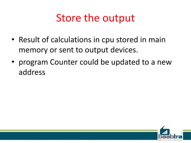 Cpu & its execution of instruction | PPTX