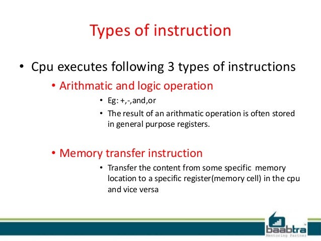 Cpu & its execution of instruction