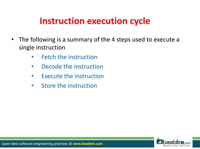 Cpu & its execution of instruction | PPTX