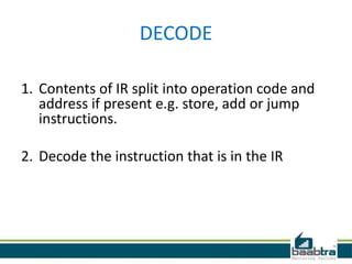 Cpu & its execution of instruction | PPTX