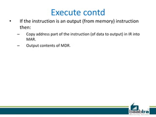 Cpu & its execution of instruction | PPTX