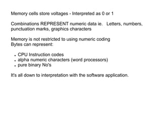 How to Interpret the Contents of Stored Memory Data | PPT