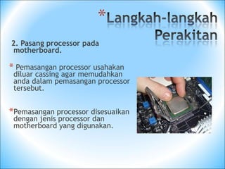 Langkah-Langkah Merakit CPU komputer | PPT