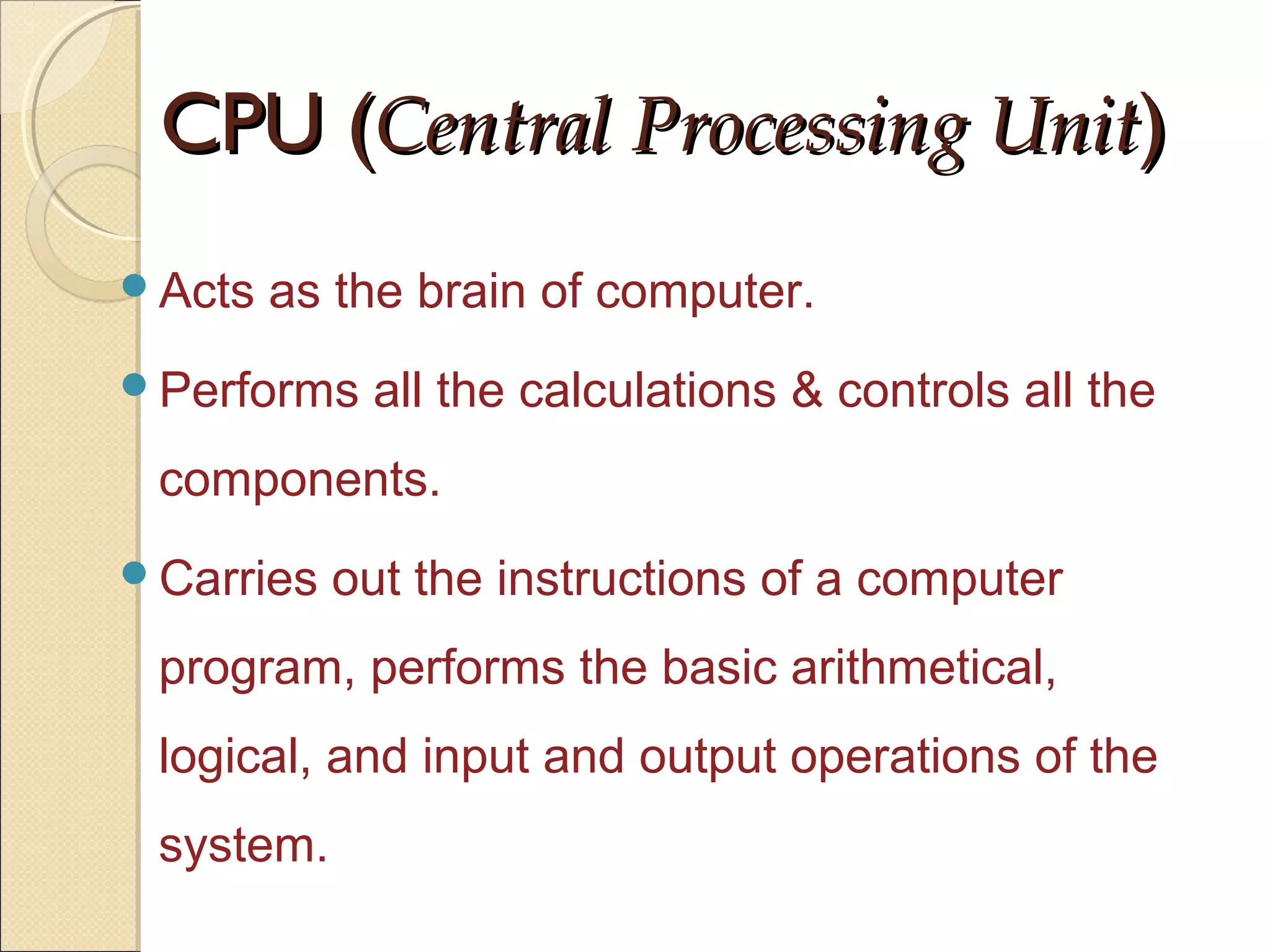 Cpu organisation | PPT | Operating Systems | Computer Software and ...