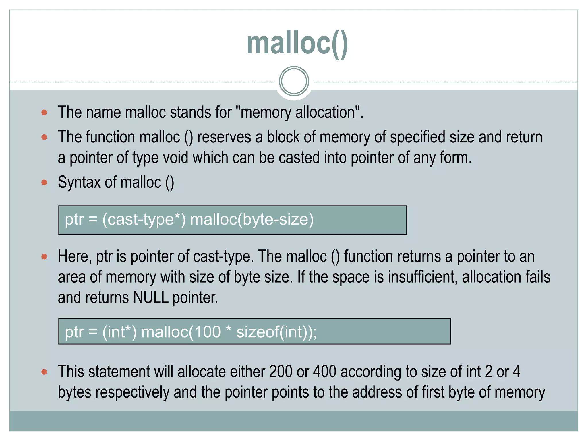 Dynamic Memory Allocation Pptx Programming Languages Computing