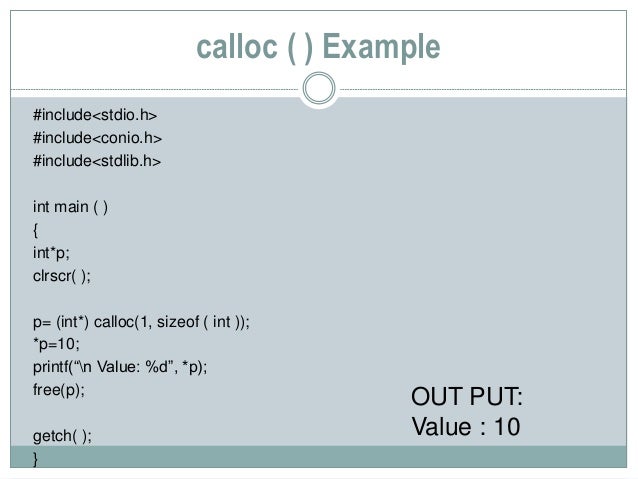 Dynamic Memory Allocation
