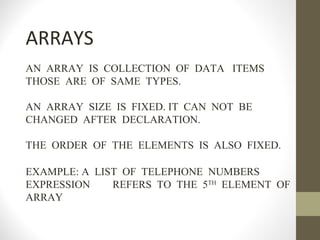 Arrays and Pointers | PPT