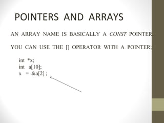 Arrays and Pointers | PPT